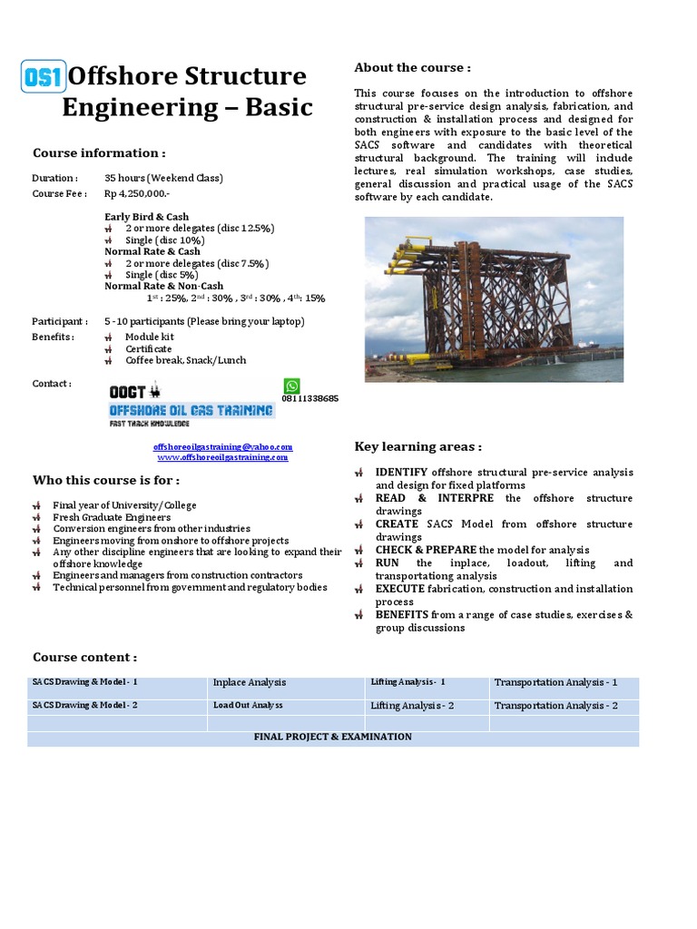 Offshore Structure Engineering Basic Brochure PDF | PDF | Engineer ...
