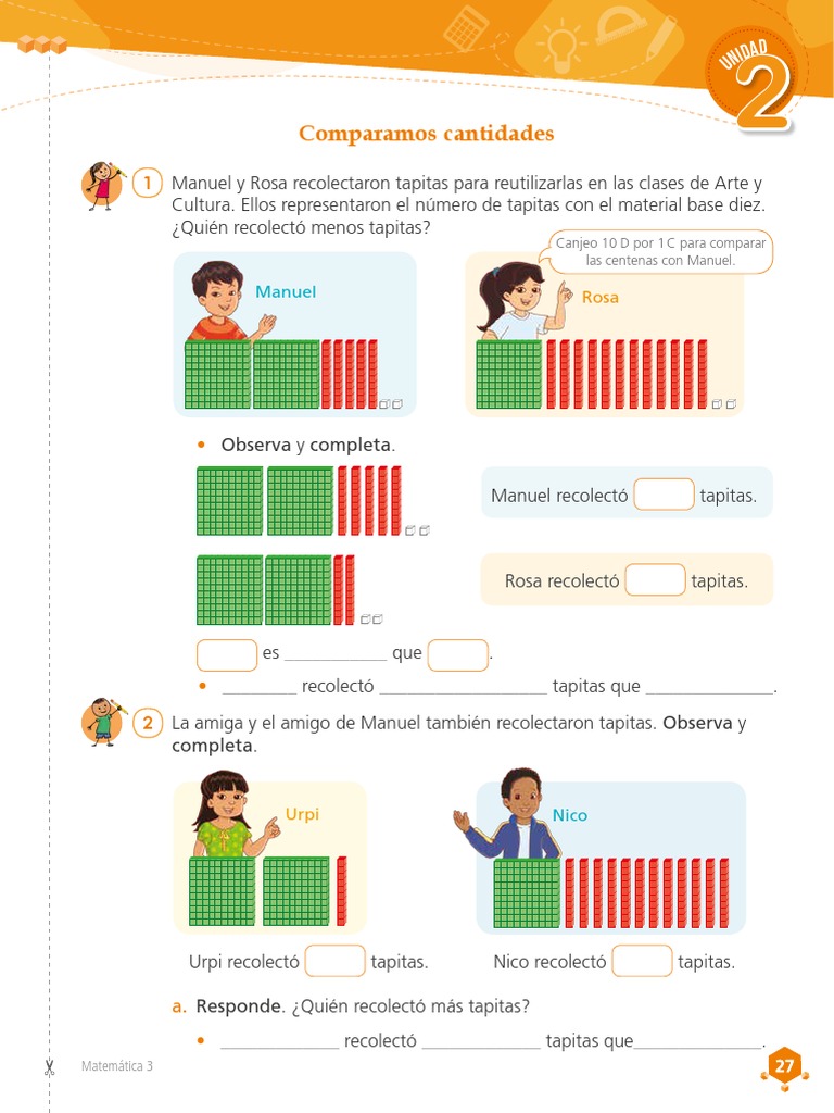 Matemática 3 Cuaderno de Trabajo para Tercer Grado de Educación ...