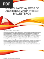 JERARQUIA DE VALORES Maria Pliego Ballesteros | PDF | Sociedad | Pedagogía