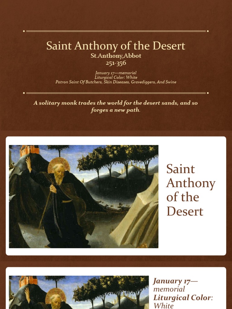 Saint Anthony of The Desert | PDF