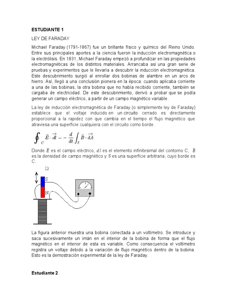 Proyecto - Ley de Faraday | PDF | Inductor | Corriente eléctrica