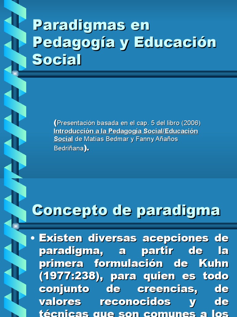 Paradigmas en Educación Social: Crítica y Análisis | PDF | Paradigma ...