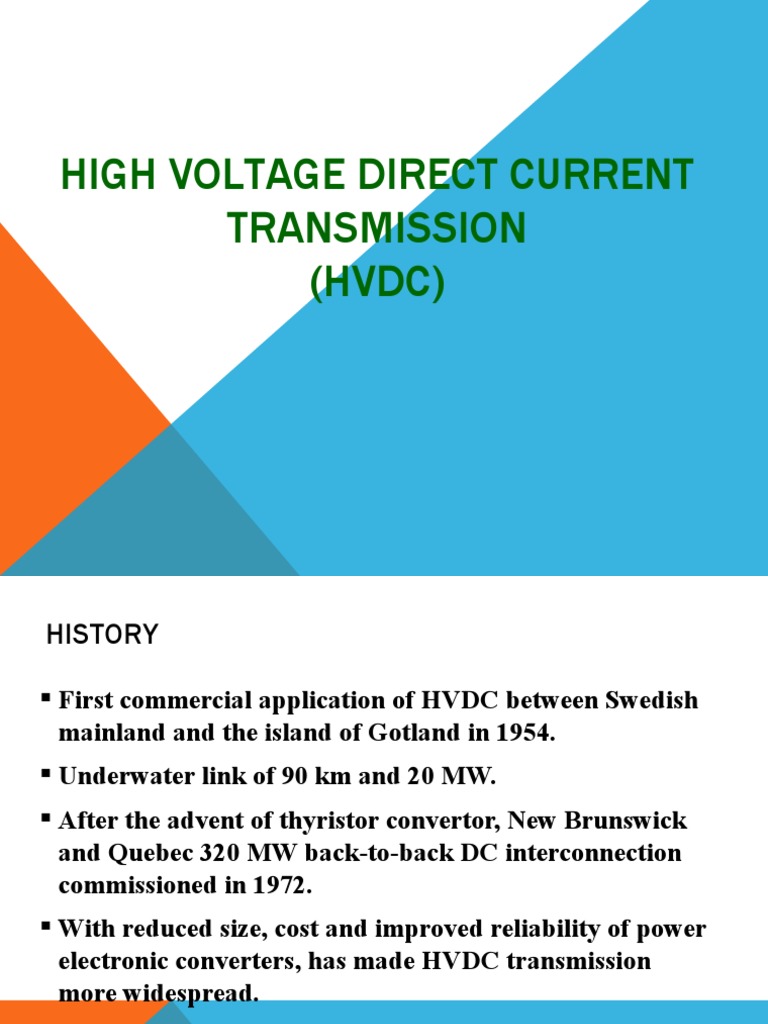 High Voltage Direct Current Transmission (HVDC) | Download Free PDF | High Voltage Direct ...