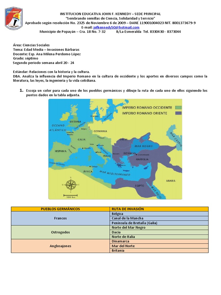 Trabajo Invasiones Germánicas | PDF | Pueblos germánicos | Bárbaro