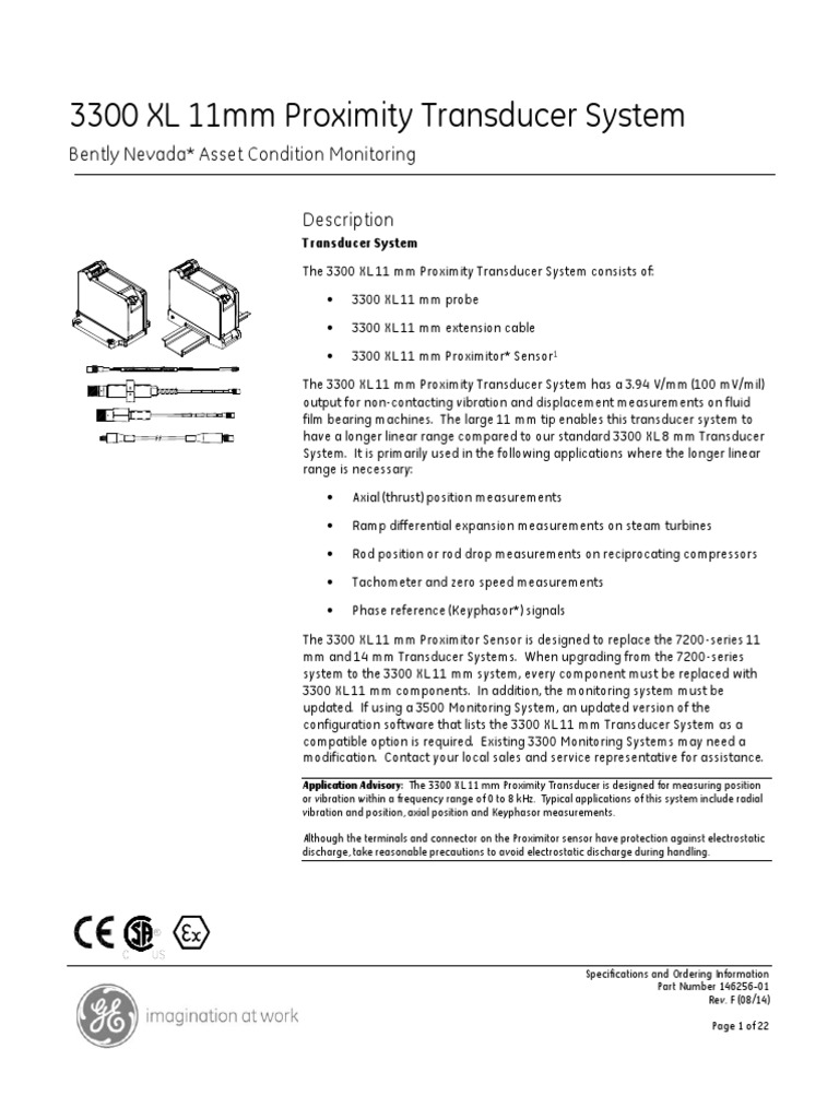 3300 XL 11mm Proximity Transducer System: Bently Nevada Asset Condition ...