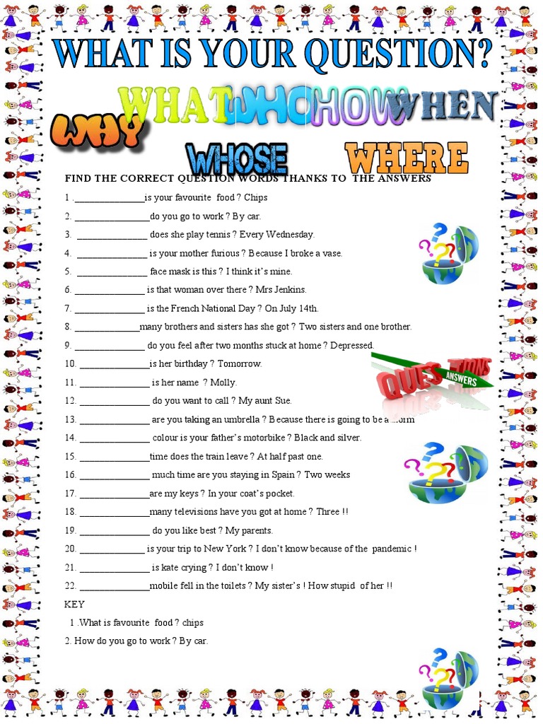 Find The Correct Question Words Thanks To The Answers | PDF | Mystery ...