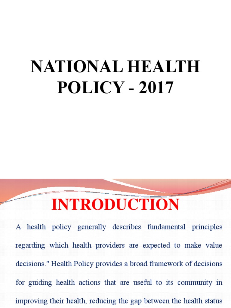 National Health Policy 2017 | PDF | Micronutrient | Malnutrition
