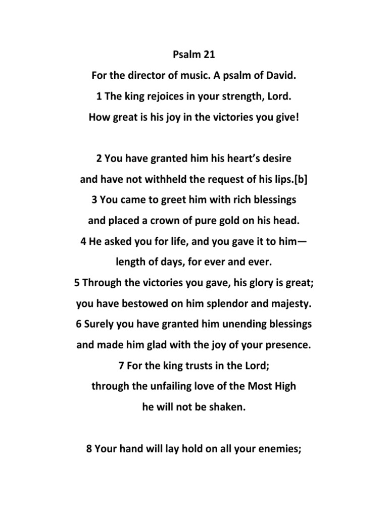 Psalm 21 | PDF