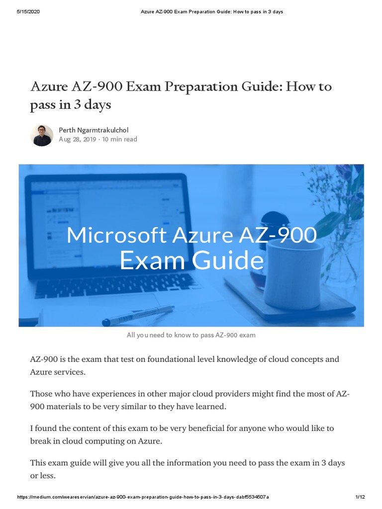 A Comprehensive Guide to Passing the Azure AZ-900 Exam in 3 Days | PDF ...