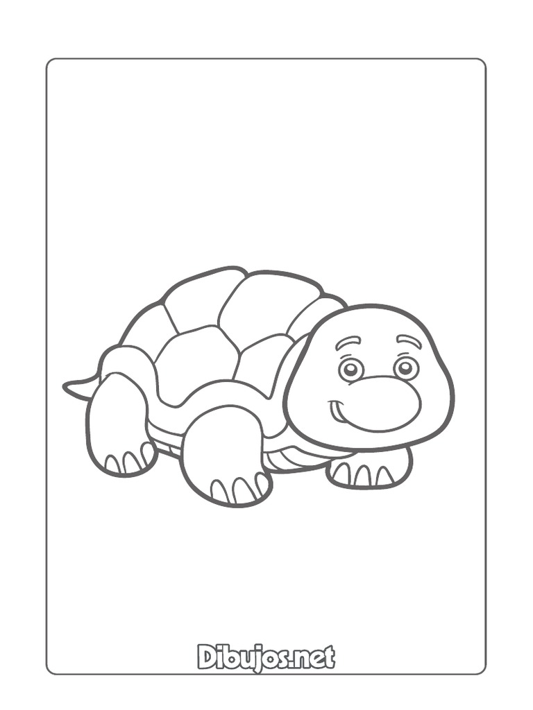 Dibujo de Tortuga para Colorear PDF | PDF