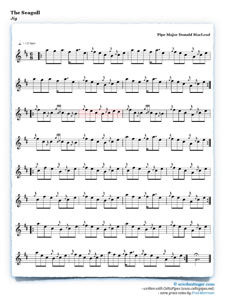 Seagull Jig Sheet Music for Celtic Pipes | PDF