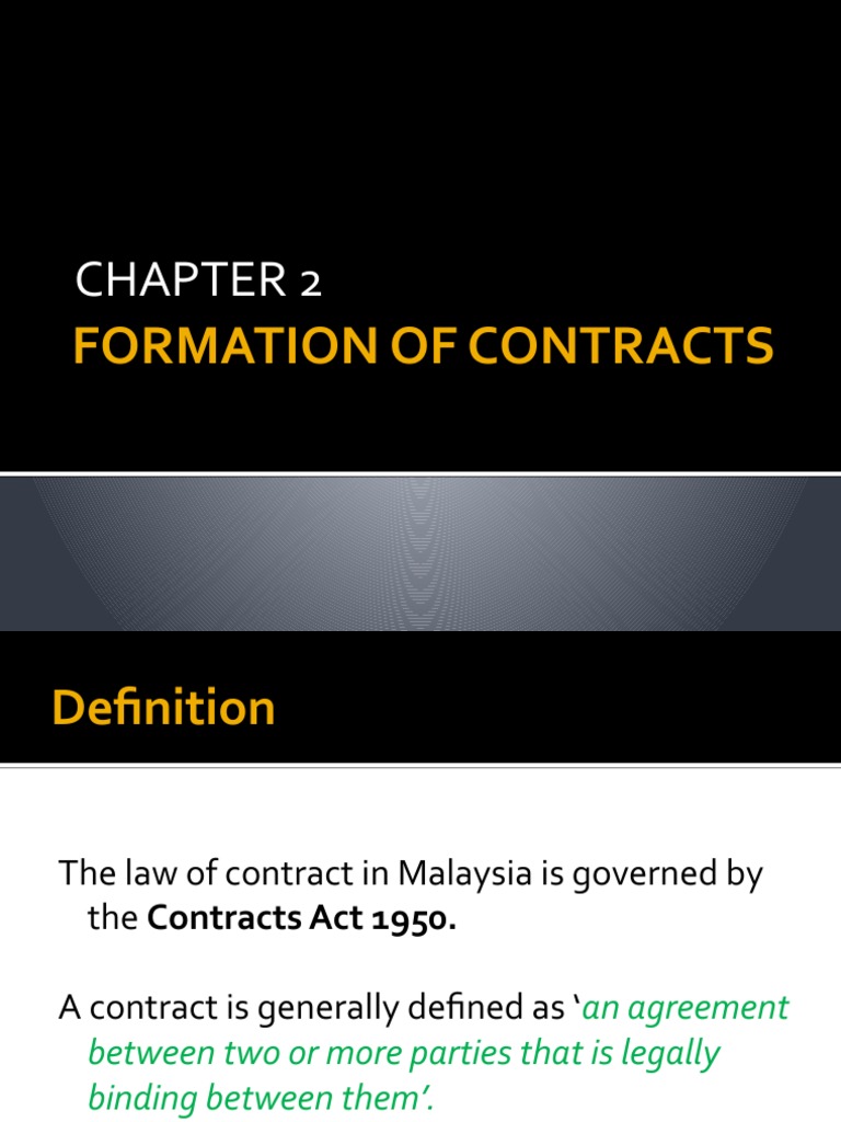 Chap 2 - Formation of Contracts | PDF | Legal Concepts | Contract Law