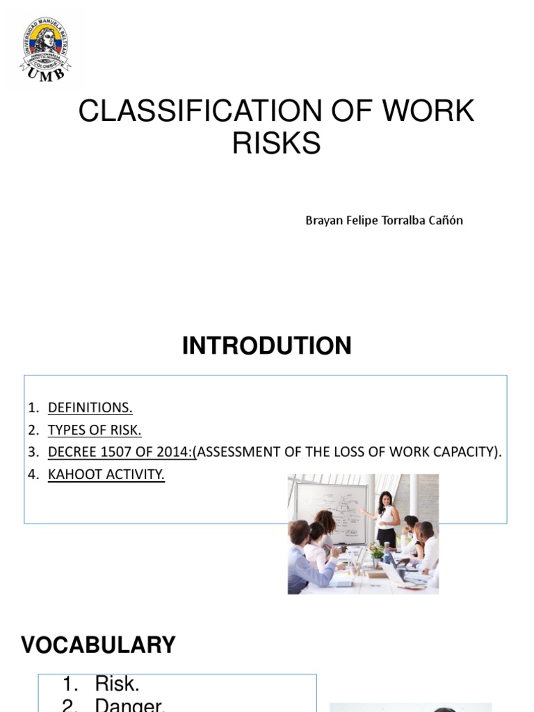 Classification of Work Risks | PDF | Occupational Safety And Health | Risk
