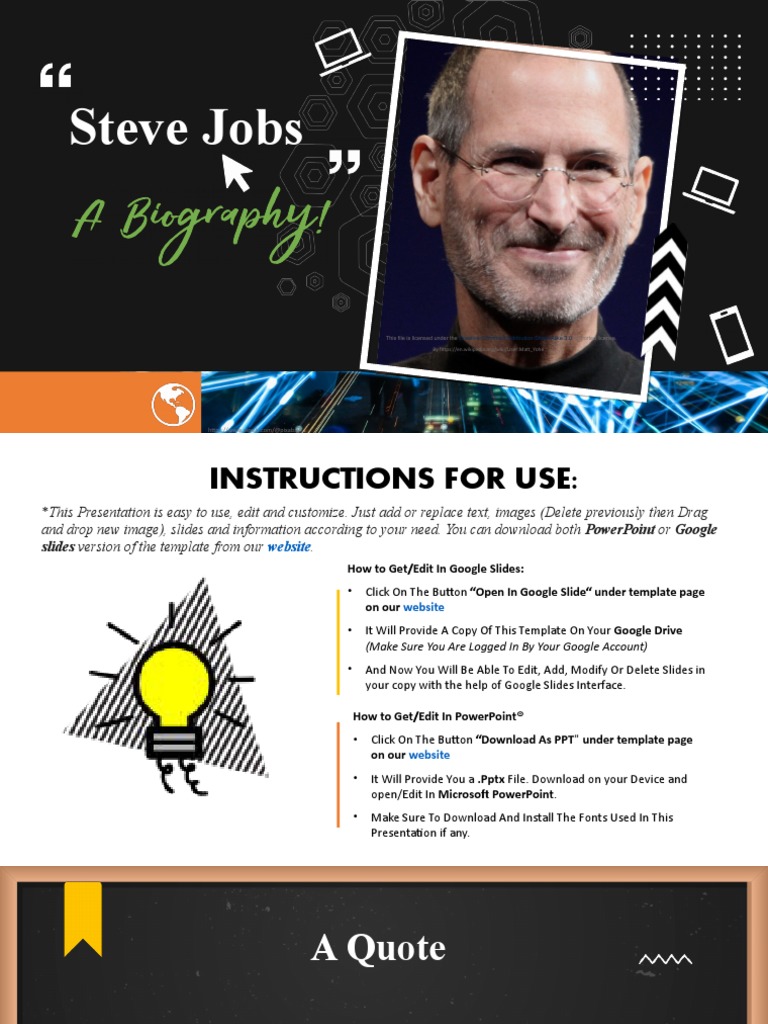 Steve Jobs: This File Is Licensed Under The Unported License | PDF ...