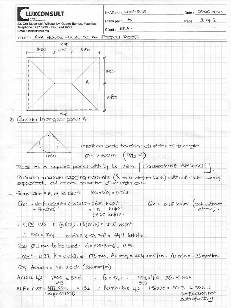 RRA House - Building A - Pitched Roof PDF | PDF