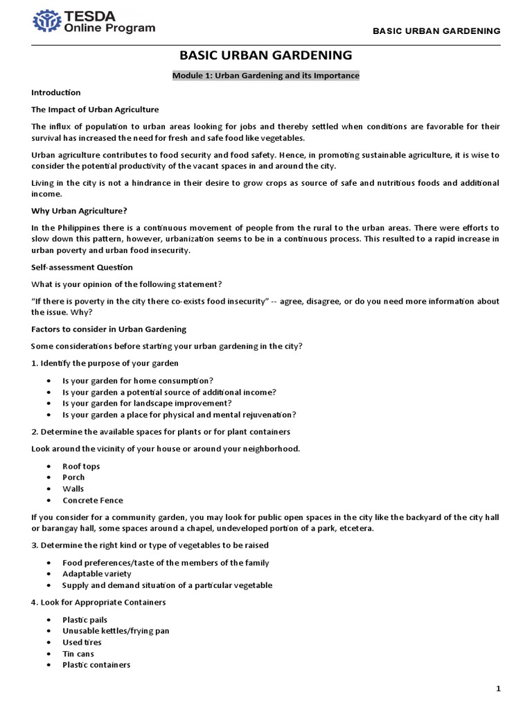 Urban Gardening | PDF | Urban Agriculture | Compost