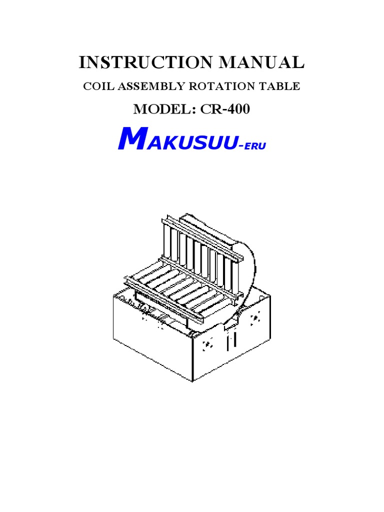 CR-400 Coil Assembly Table Guide | PDF | Electric Motor | Machines