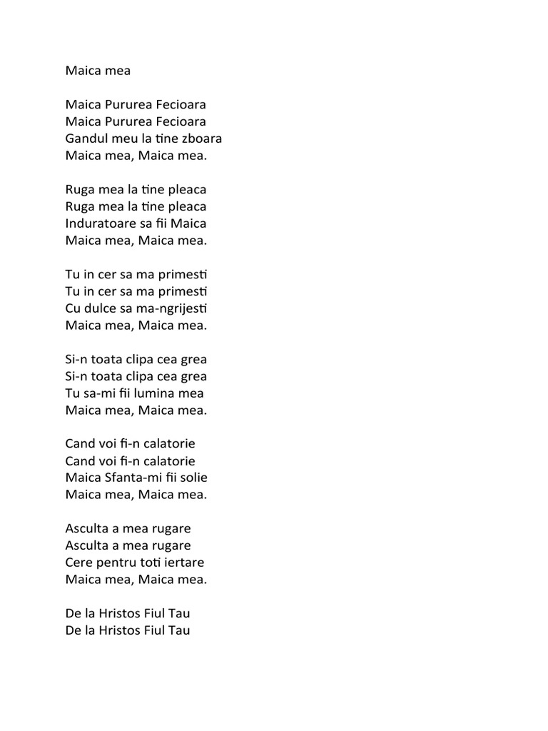 Maica Mea | PDF
