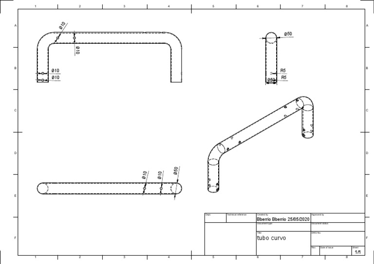 Tubo Curvo Drawing v1 | PDF