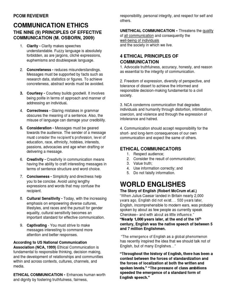 PCOM | PDF | Value (Ethics) | Traditions