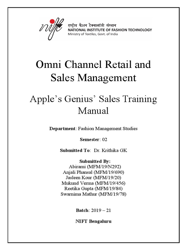 Apple Genius Sales Training Manual | PDF | Apple Inc. | Ios