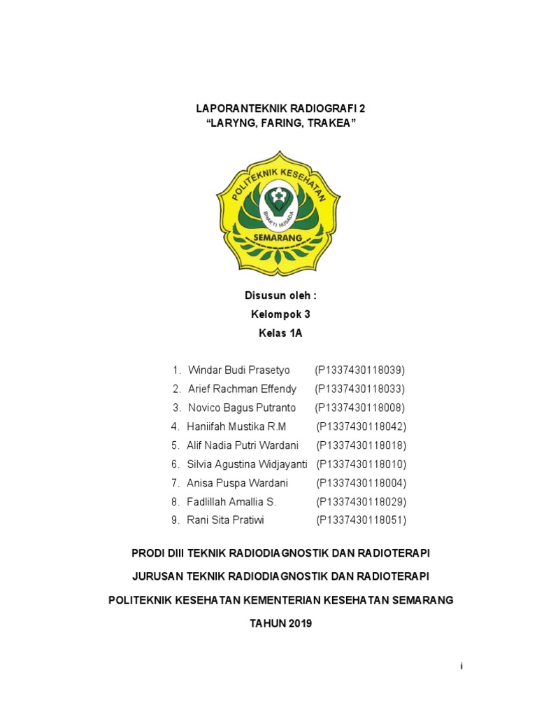 Laporan Praktek Laring, Faring, Dan Trakea Fixxx | PDF