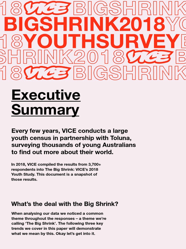 The Big Shrink - 2018 Youth Study | PDF | Millennials | Social Media