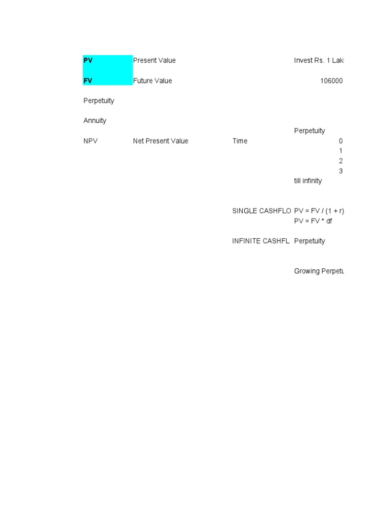 Chapter 4 Worksheet | PDF | Present Value | Net Present Value
