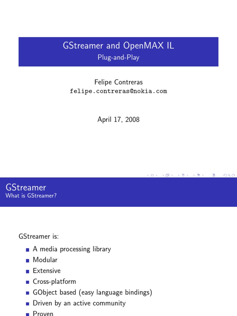Gstreamer and Openmax Il | PDF | Computer Libraries | Digital Technology