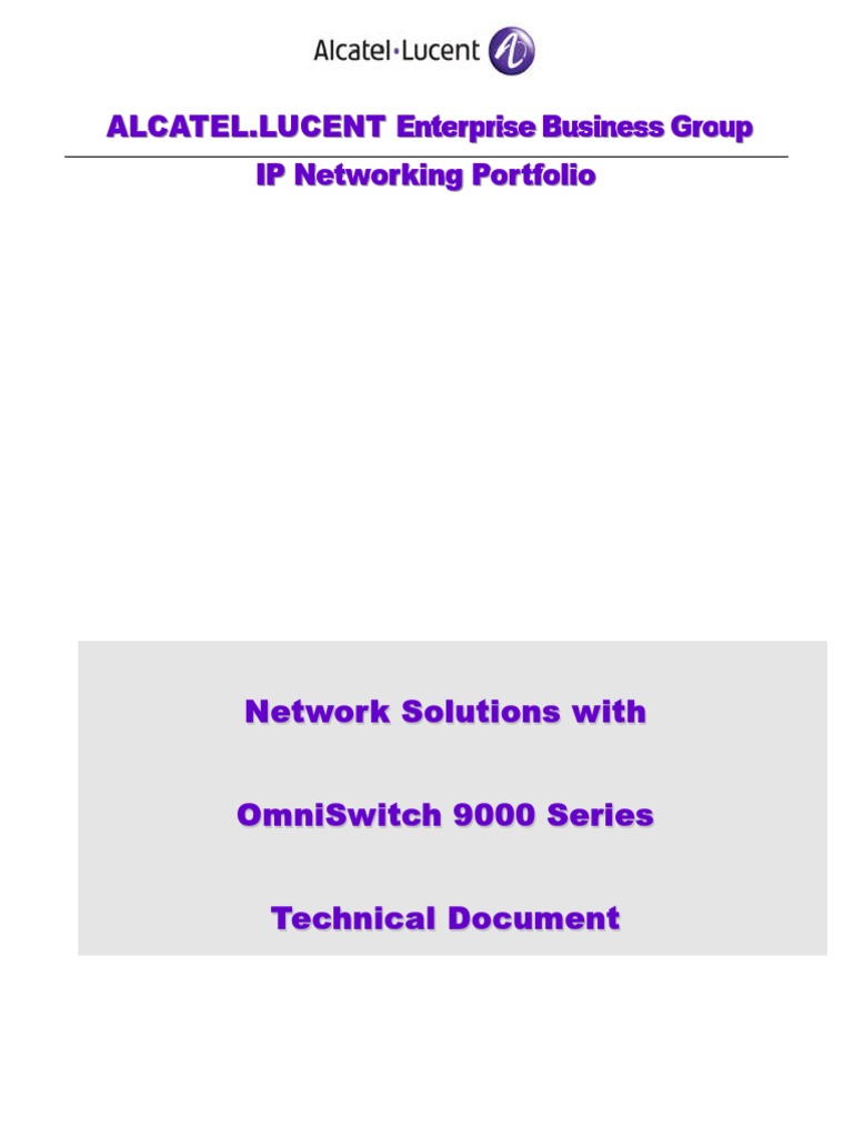 Alcatel Lucent Os9 Gni U24 Manual de Usuario | PDF | Network Switch | Computer Network