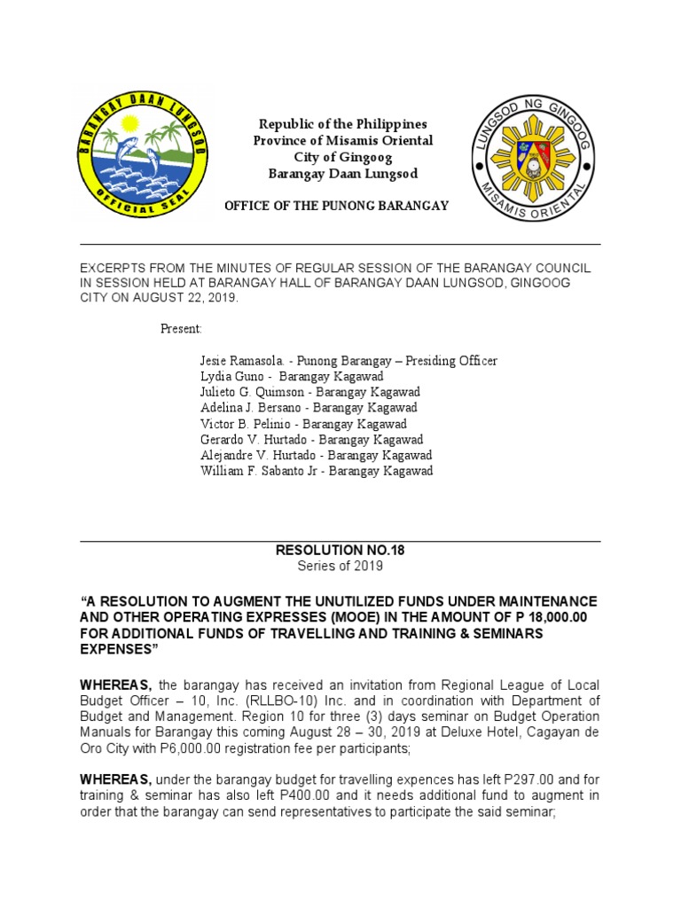 Augment Unutilized Funds 09-03 | PDF | Government | Business