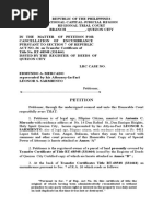 Petition for Cancellation of Encumbrance | PDF | Public Law | Property Law