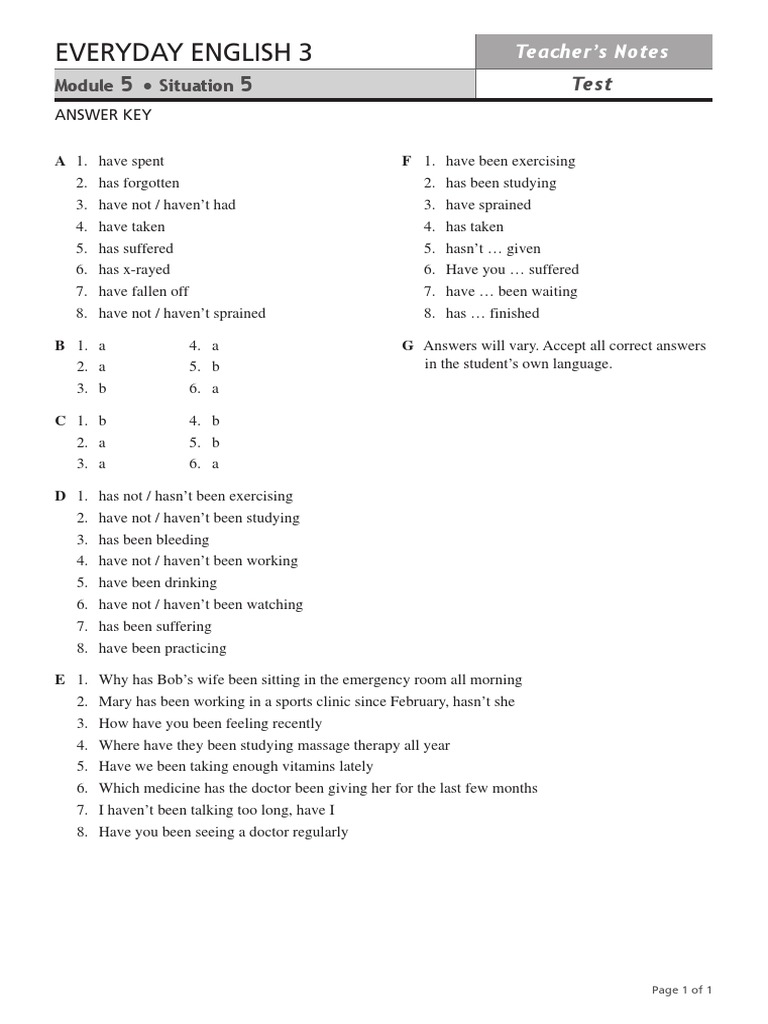 Everyday English 3: Situation | PDF