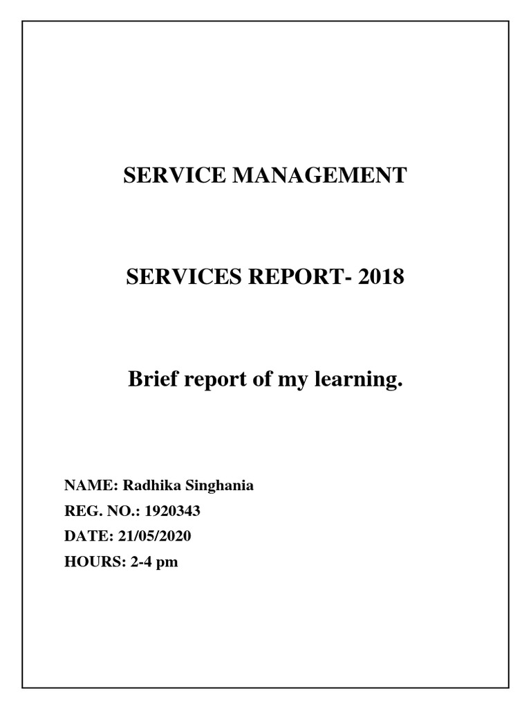2018 Service Management Report Summary | PDF | Exports | The United States