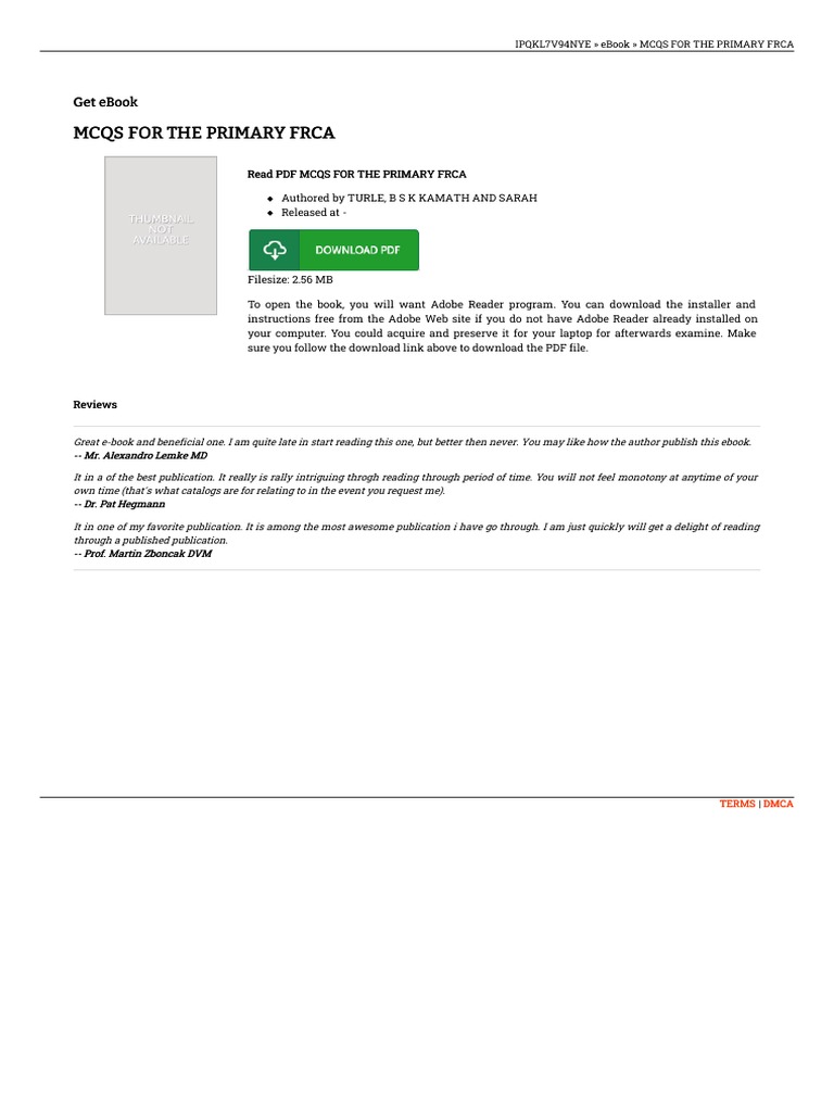 MCQs for Primary FRCA Exam Preparation | PDF