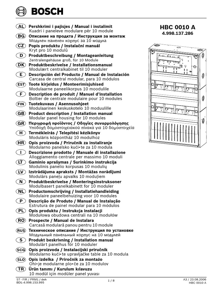 Installation - Manual HBC0010A | PDF