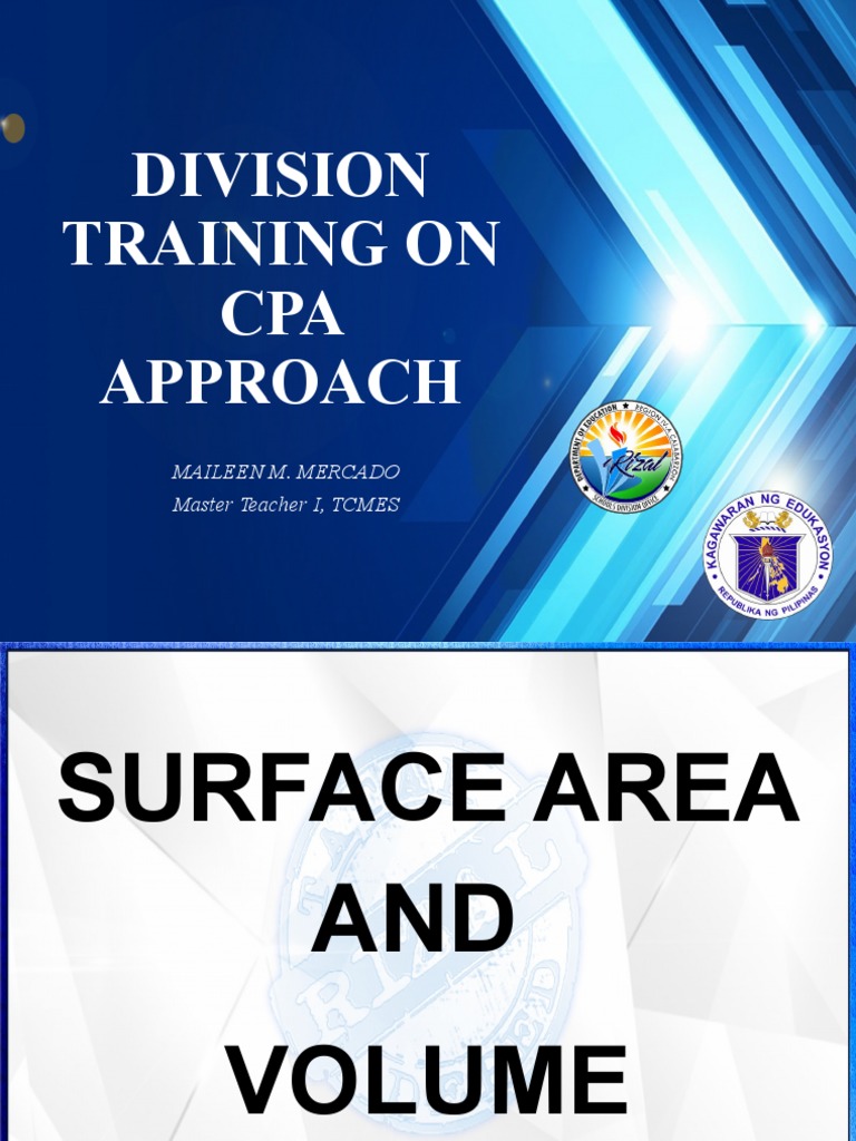 CPA APPROACH Surface Area and Volume | PDF | Area | Volume