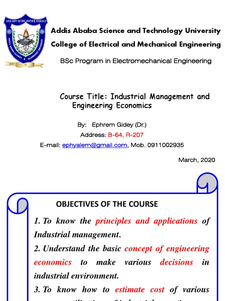 Addis Ababa Science and Technology University College of Electrical and ...