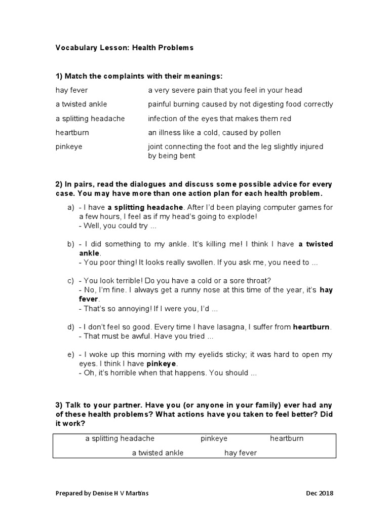 Health Problems | PDF