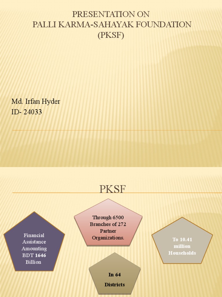 Presentation On Palli Karma-Sahayak Foundation (PKSF) : Md. Irfan Hyder ...