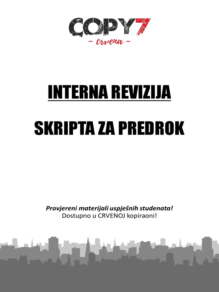 Skripta Interna Revizija 2017 | PDF