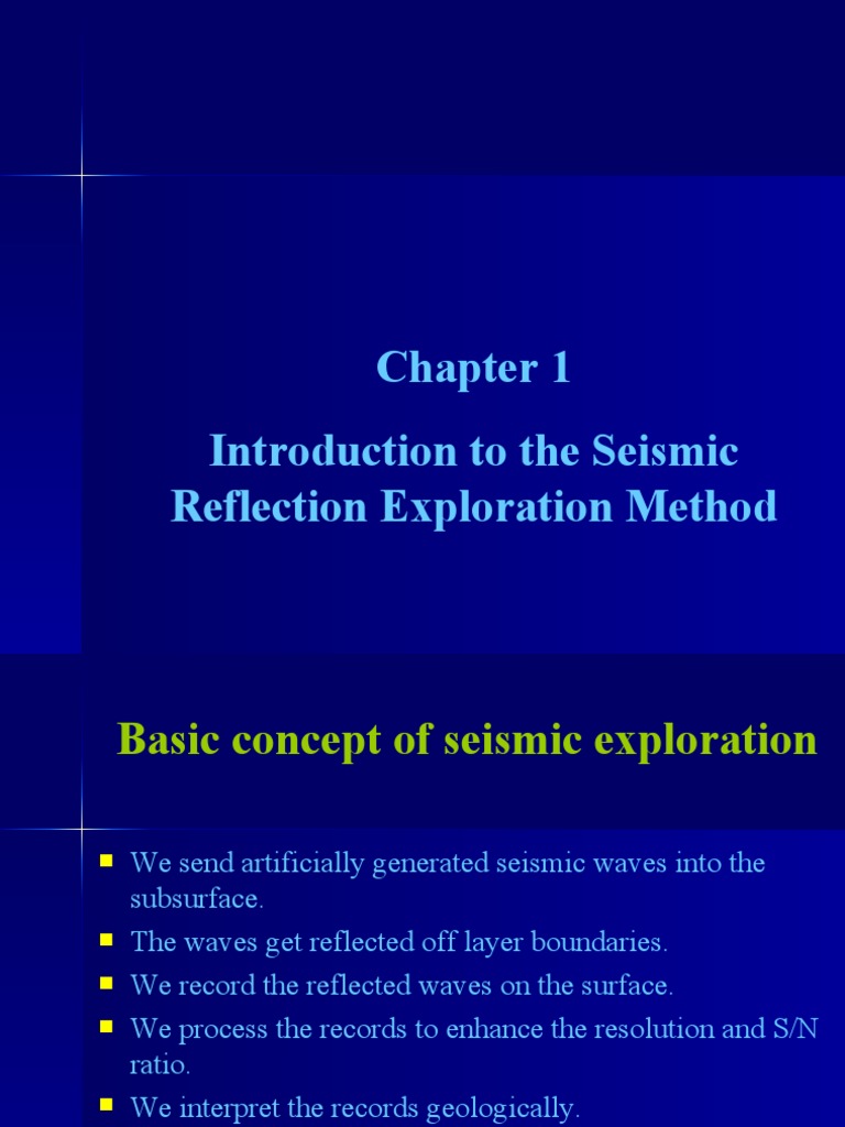 Introduction To Seismic Reflection Exploration A Fundamental Review Of
