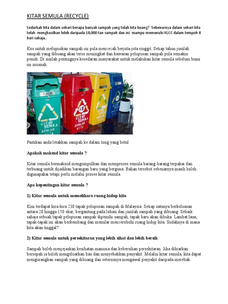 Amalan KITAR SEMULA | PDF