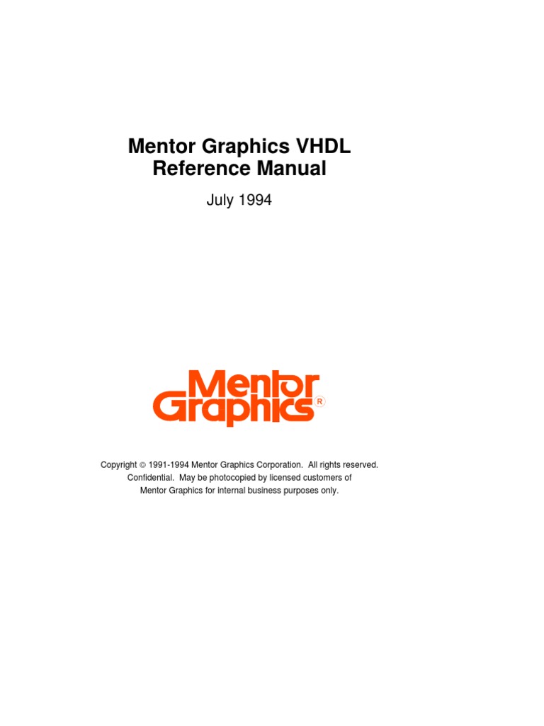 VHDL Reference Manual | PDF | Vhdl | Scope (Computer Science)