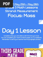 Grade 3 Measuring Mass Worksheet | PDF