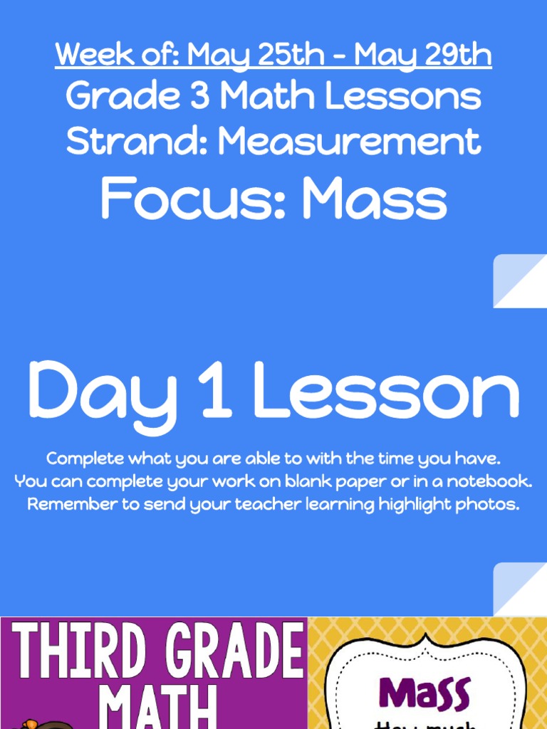Measuring Mass Lesson Slides | PDF