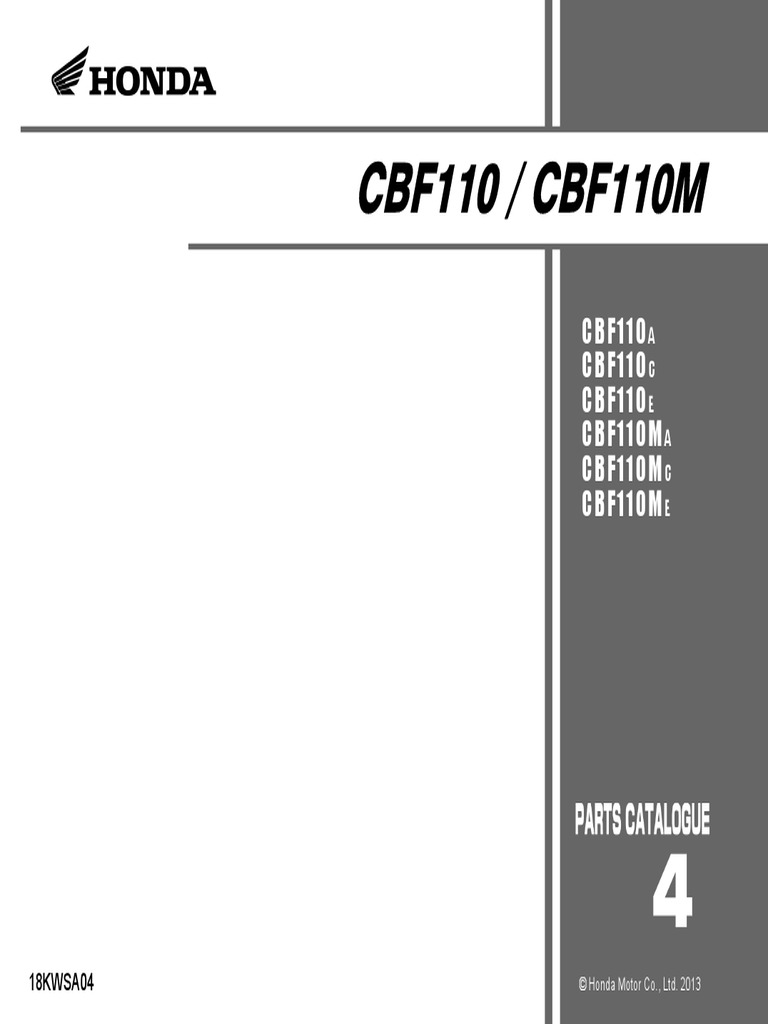 CB110 Manual de Partes PDF | PDF