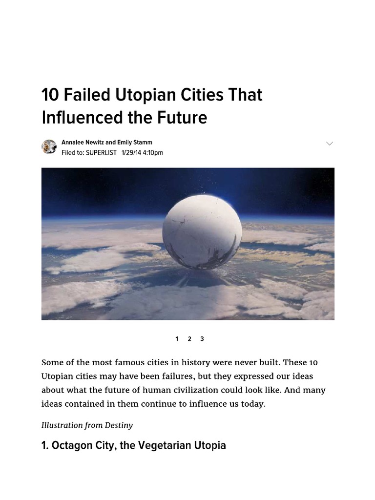 10 Failed Utopian Cities That Influenced The Future | PDF