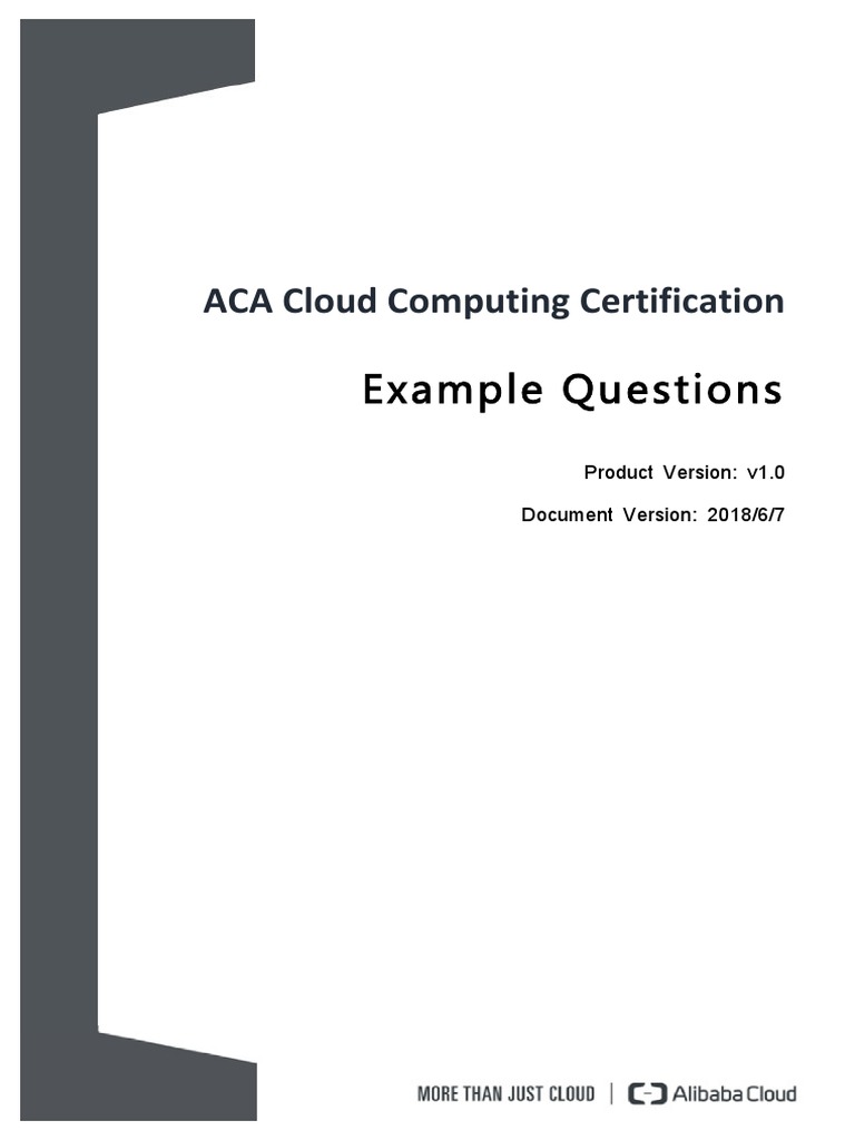 ACA Cloud Sample Questions | PDF | Cloud Computing | Operating System