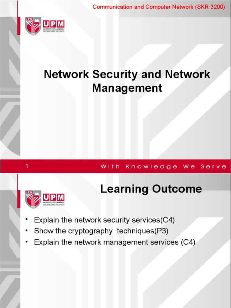 Chapter 8 - Network Security and Network Management | PDF | Cryptography | Public Key Cryptography